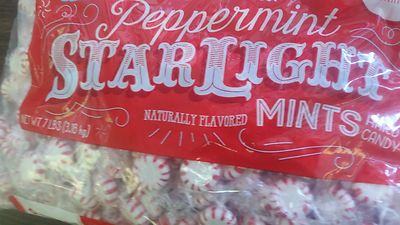 (600 MINTS) PEPPERMINT STRIPED CANDY MINTS RED & WHITE 7 LB WEDDINGS ...