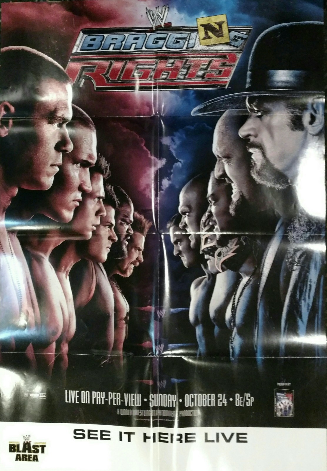 WWE Bragging Rights, 2010 PPV Poster, Undertaker, Cena, Big Show, Rey ...