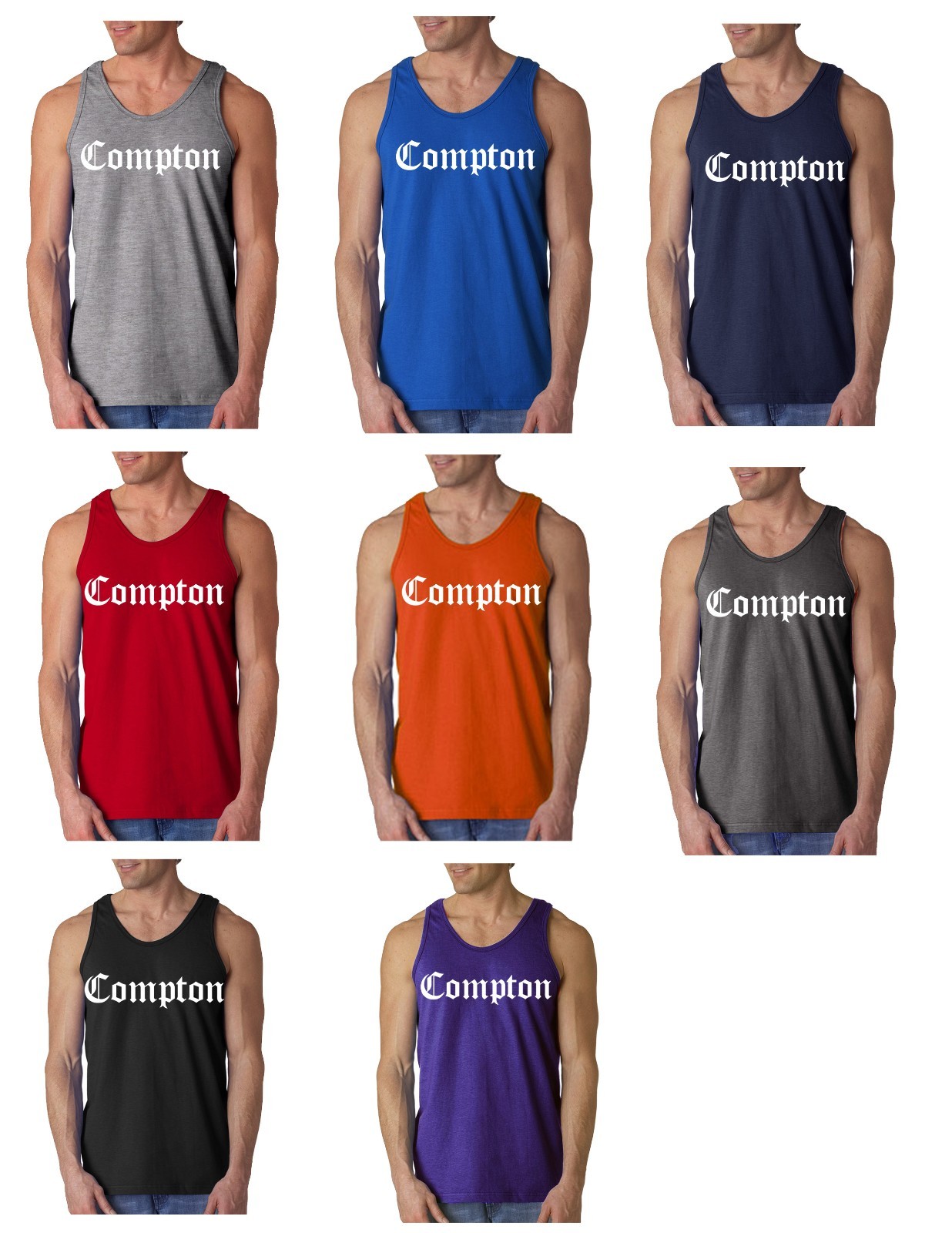 Compton jersey shirt TANK TOP (Multiple Sizes & Colors) | eBay