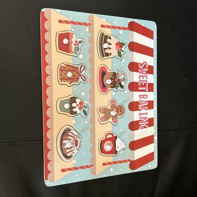 Sweet Baking Preschool Wooden Children's Puzzle Christmas Holiday Ankyo ...