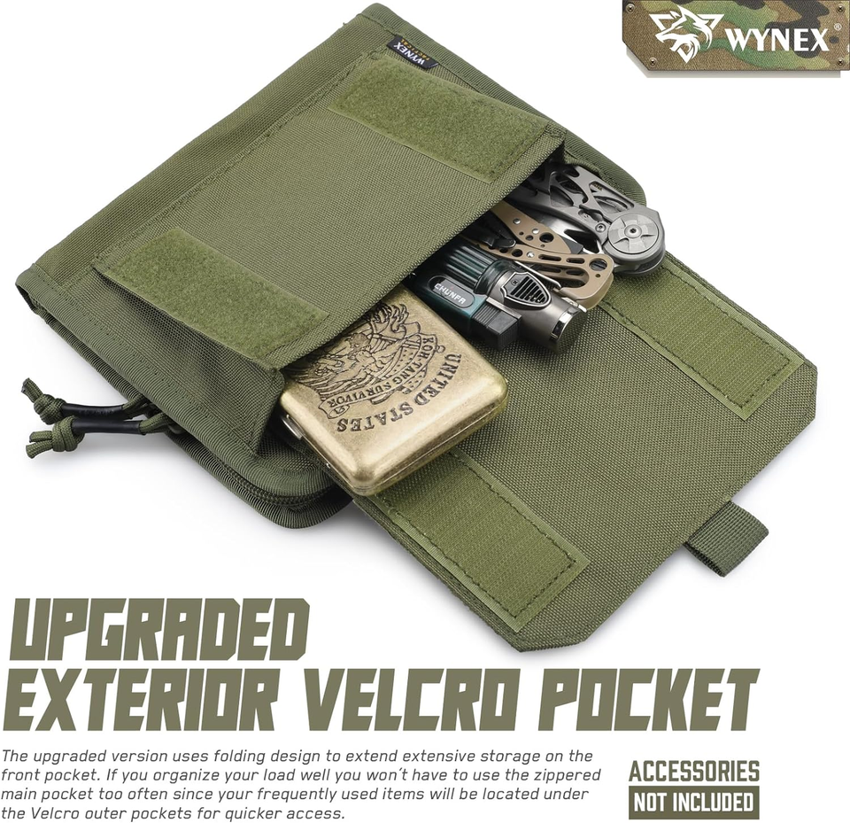 Tactical Folding Admin Pouch, Molle Tool Bag of Laser-Cut Design ...