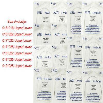 Dental Rectangular Niti Arch Wire Ovoid Super Elastic White/Teeth Color ...