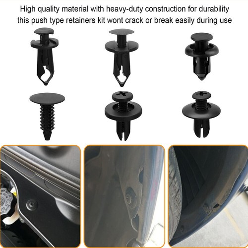190Pcs Car Auto Fender Panel Retainer Fastener Push Pin Rivet Trim ...