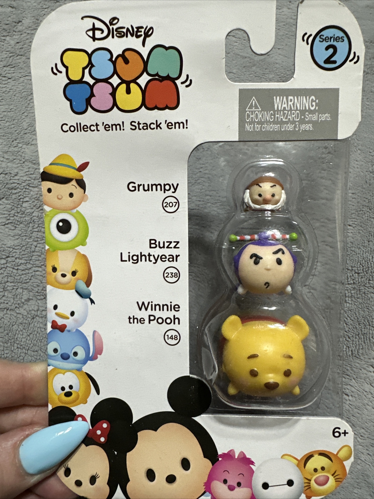 Disney Tsum Tsum Series 2 Grumpy 207, Buzz Lightyear 238, Winnie The ...