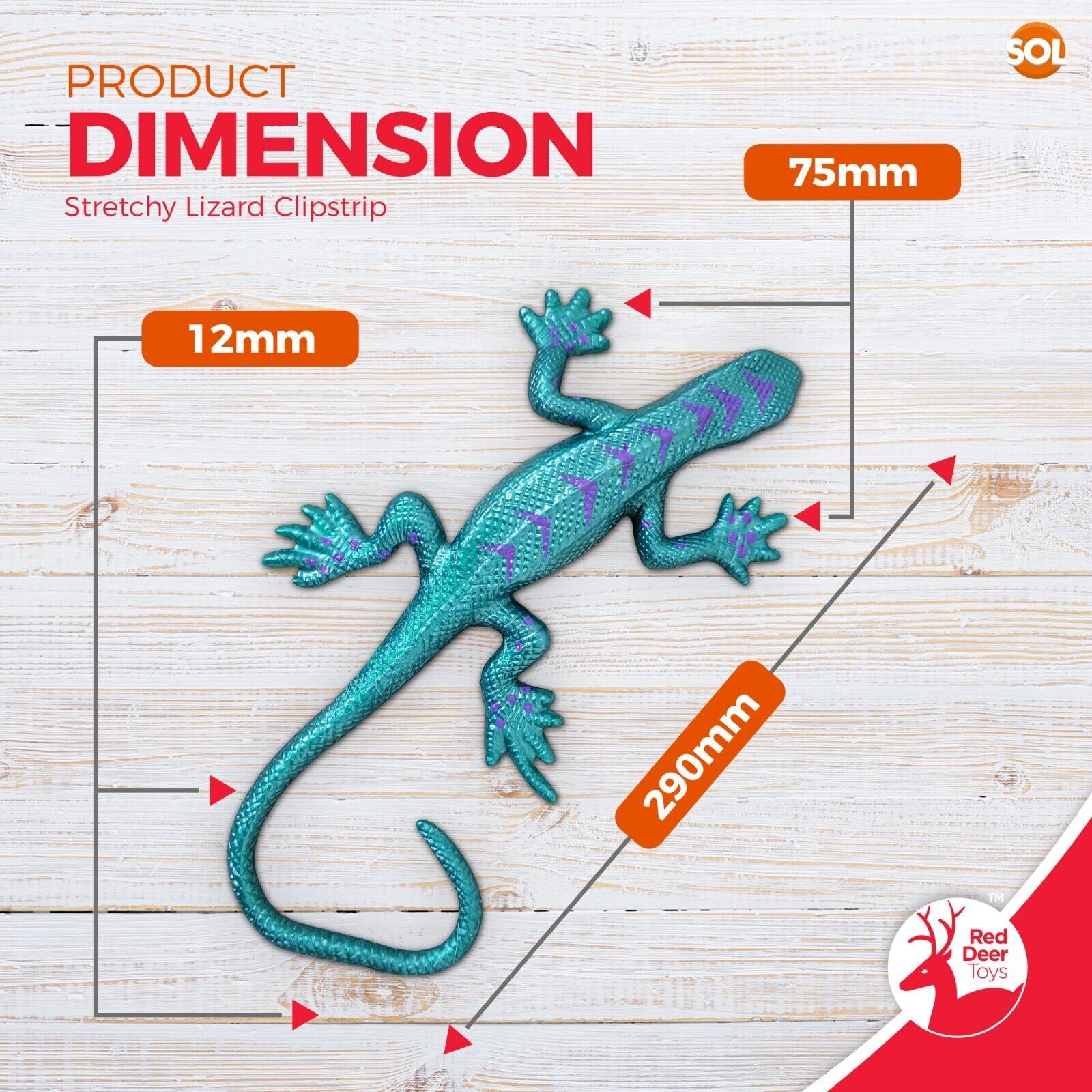 XL 29cm Stretchy Lizard Toy Animals Scaly Reptiles | Kids Party Bag ...