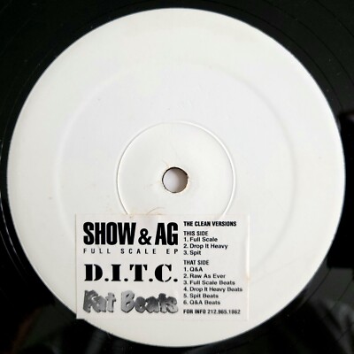 1998 - SHOW & AG - FULL SCALE EP - THE CLEAN VERSIONS - WHITE LABEL ...