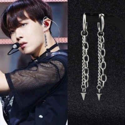 Unisex "BTS" Star J-Hope 935 Argentium Silver Fashion Long Tassel ...