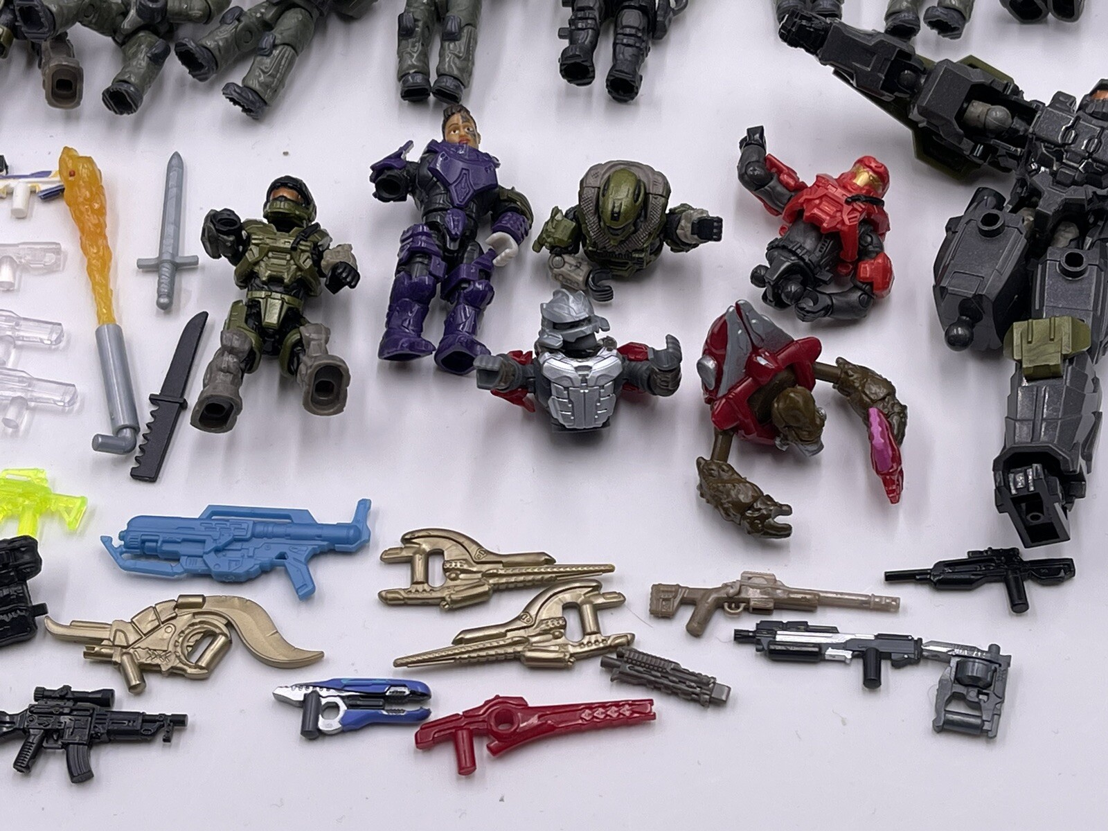 MEGA Bloks Construx Halo COD God Of War Predator 75+ Mini Figures & 90 ...