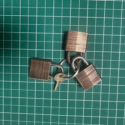 Vintage Master Locks & Walking Lion Key, Milwaukee Laminated Brass No.8 ...