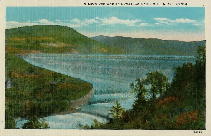 Old Postcard - Gilboa Dam and Spillway Catskill's Mountains NY | eBay