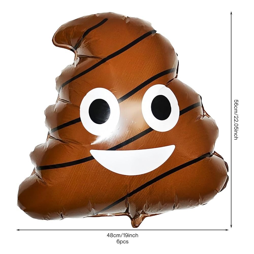 22.05x18.90in Big Poop Balloon 5pcs Poo Brown DIY Joke Theme Boys | eBay