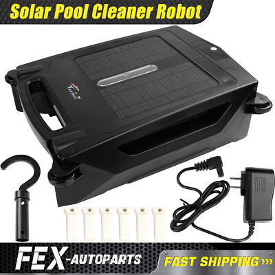 Cordless Pool Skimmer Automatic Solar Powered Pool Surface Cleaner ...