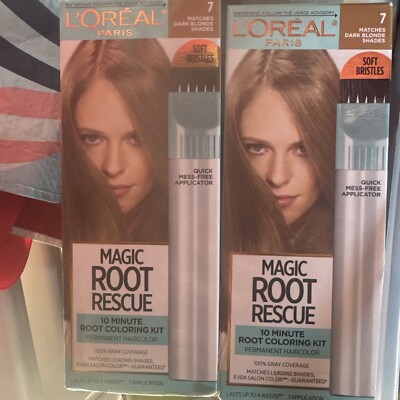 Loreal Magic Root Rescue 10 Minute Root Coloring Kit 7 Dark Blonde | eBay