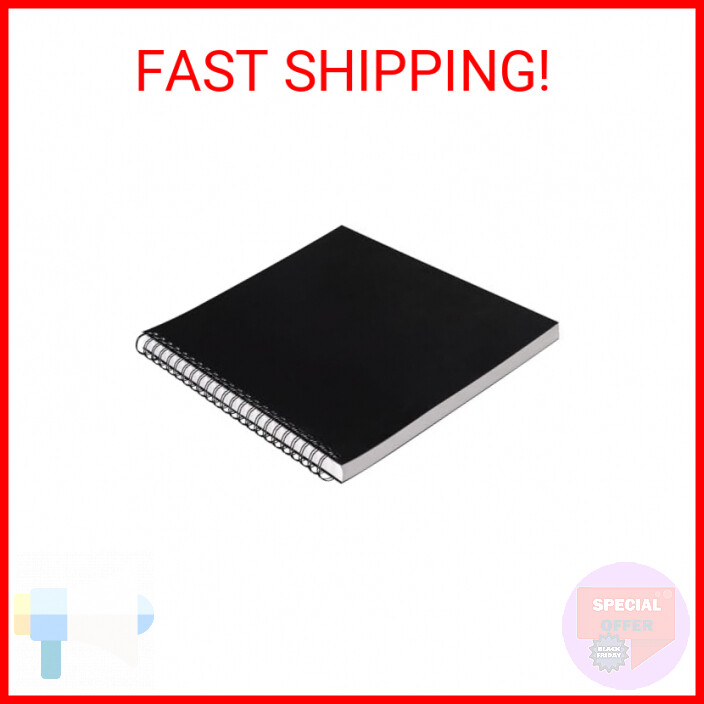 UCreate Poly Cover Sketch Book, Heavyweight, 9" x 12", Black, 75 Sheets ...