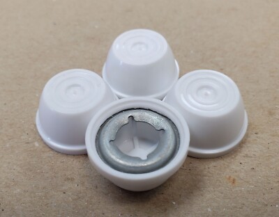 Push Nuts, Hub Caps for Vintage Wheel Toys -fits 3/8" Axle, White 4-pk ...