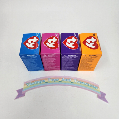 LOT OF 4 TY MINI BEANIE BOOS COLLECTABLES HAND PAINTED SERIES 3 NEW ...