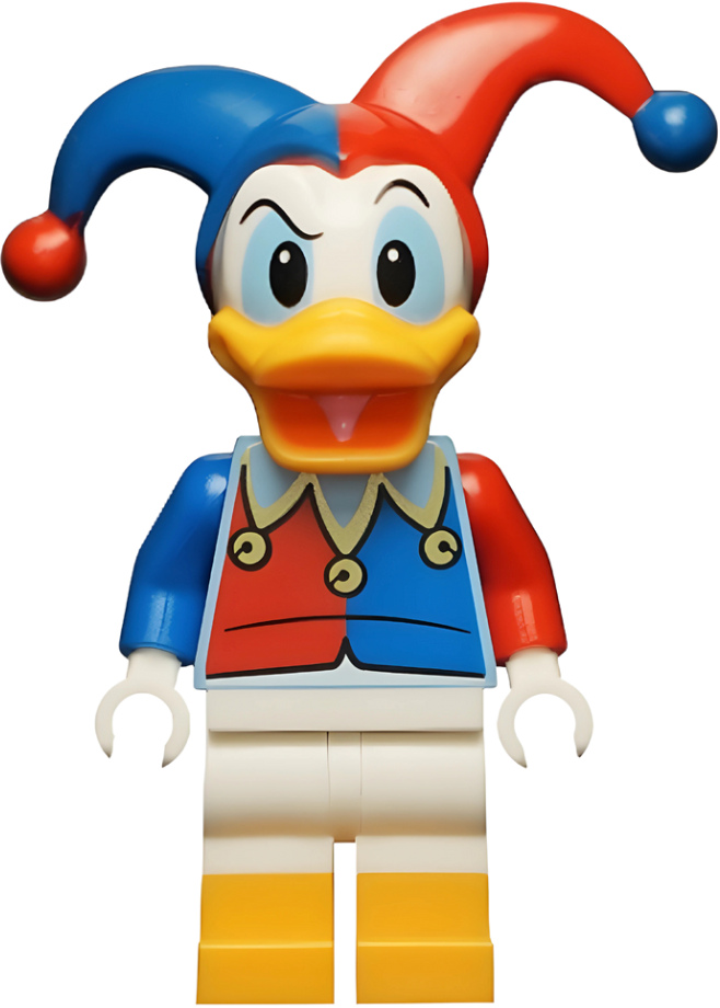 LEGO Donald Duck - Jester Clown Medieval Minifigure Disney 10780 NEW ...
