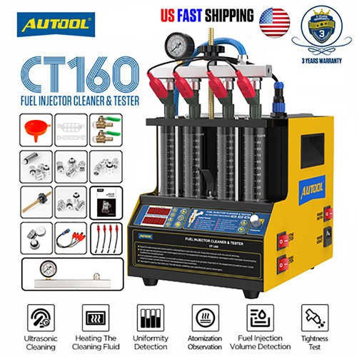 AUTOOL CT160 Car Ultrasonic Fuel Injector Cleaner&Tester Machine ...