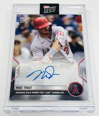 Mike Trout 2022 Topps Now 1500th Career Hit HR Autograph #19/99 | eBay