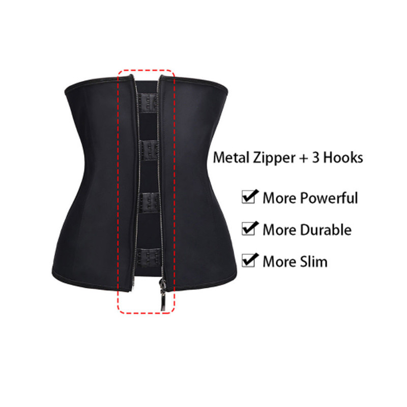 Fajas Colombianas Zip Latex Rubber Waist Trainer Weight Loss Cincher ...