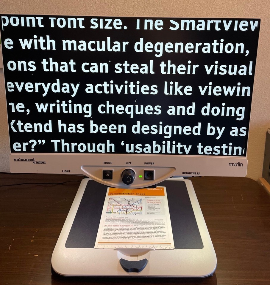 Enhanced Vision Merlin Ultra HD Thin 24" LCD Low Vision Magnifier 6 MON ...