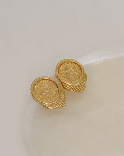 Authentic Vintage Signed Ciner Gold Roman Coin Clip On Earrings | eBay