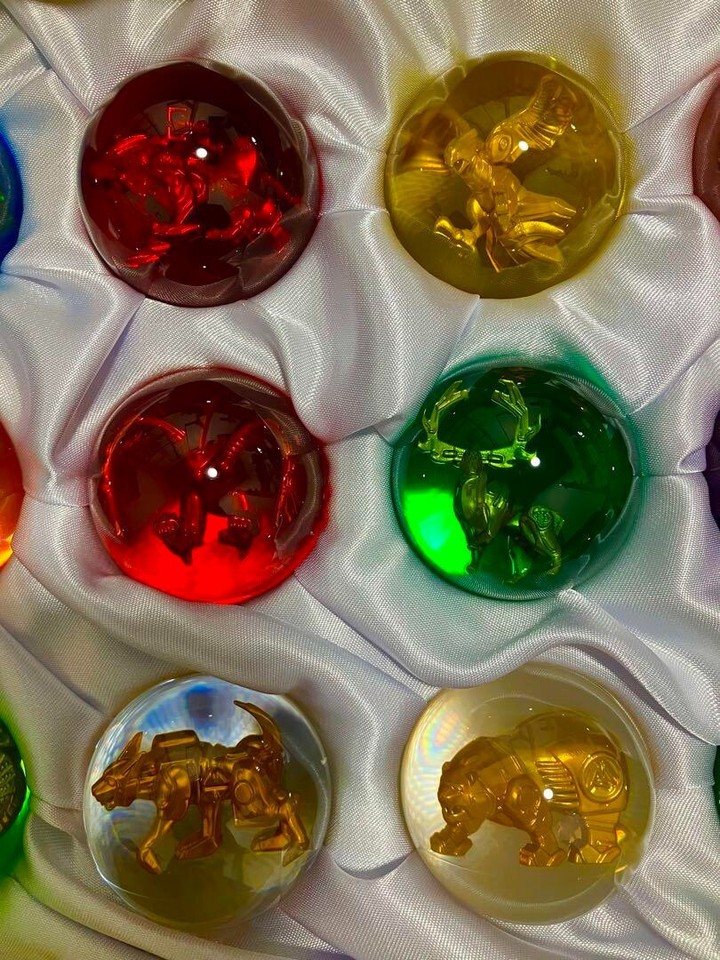 Gaoranger Power Rangers Crystal Jewels Orb Set of 18 With Wood Box ...