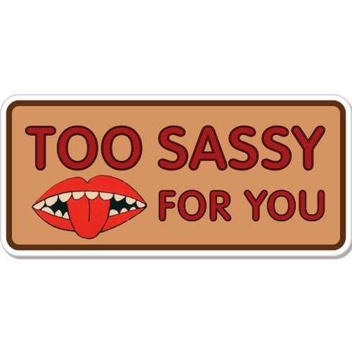 Too Sassy For You Funny Rude car bumper sticker decal 8" x 3" | eBay