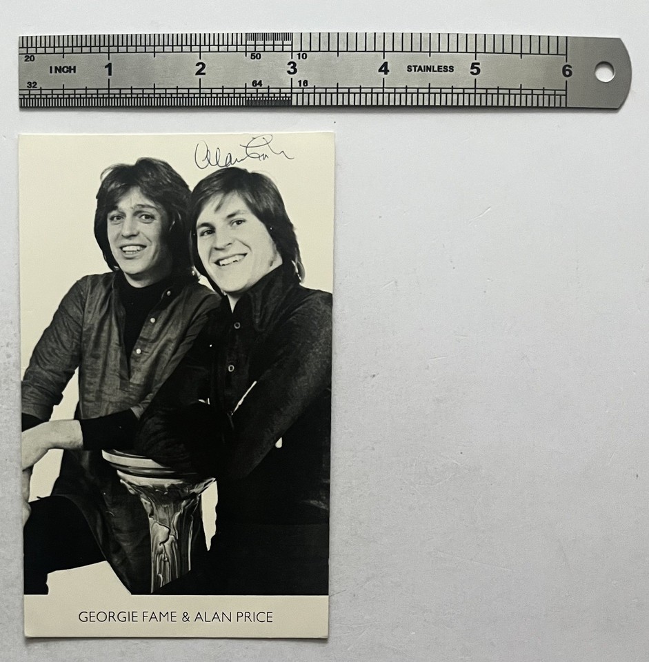 The Animals : Alan Price - Signed Autograph - Promo Postcard Photo ...