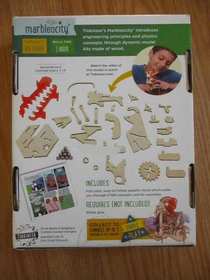 Marbleocity 4-Bar Link Maker Kit Build Your Own Wooden Marble Machine ...