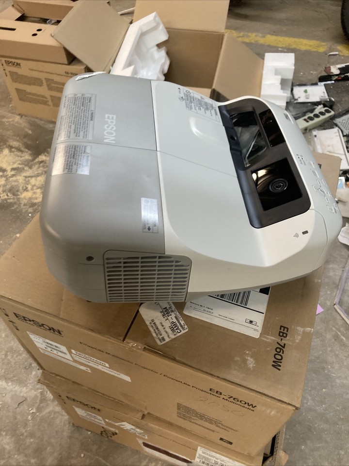 Epson BrightLink 475Wi H453A HDMI 3LCD Projector & Remote- 2650 HRS On ...