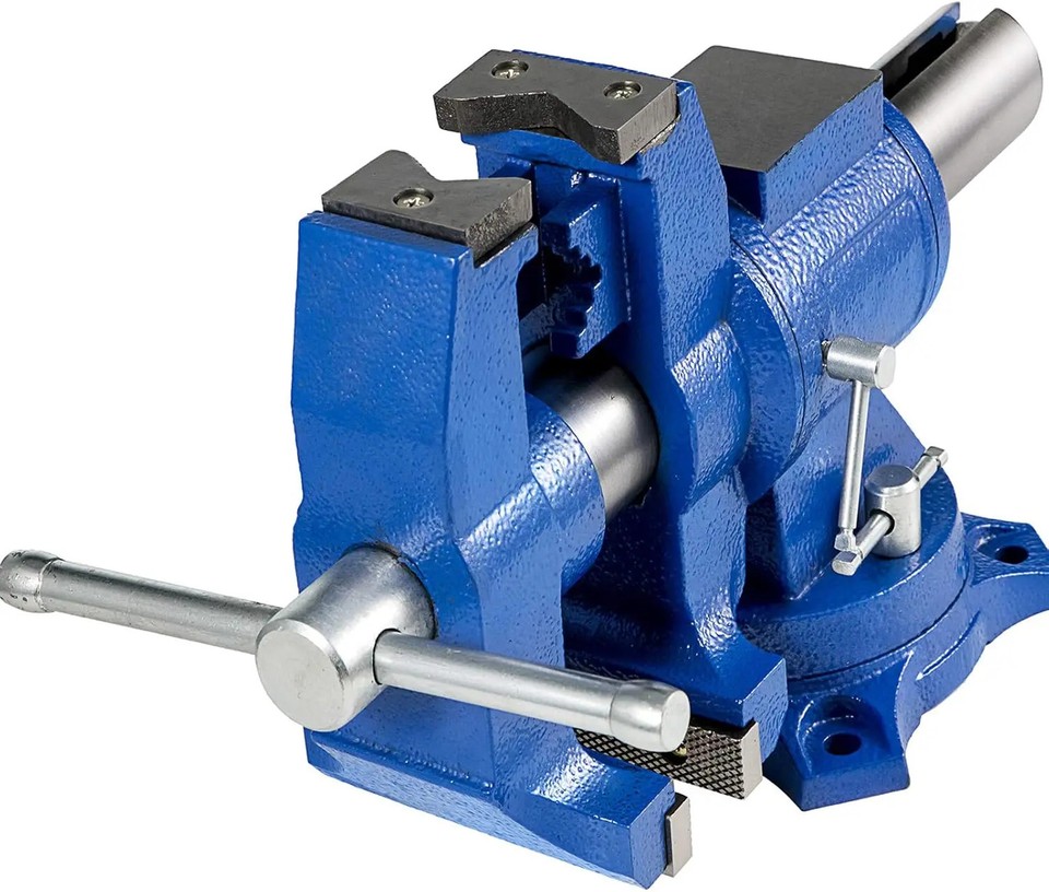 360° Rotating Bench Vise Industrial-Grade Dual-Jaw Bench Vise Multi ...
