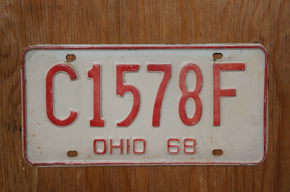 1968 Ohio State '68 License Plate | eBay