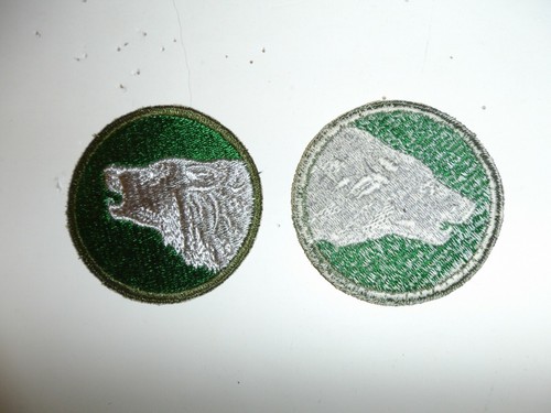 A058 Original WW2 US Army SSI 104th Infantry Division Timber Wolf IR45C ...
