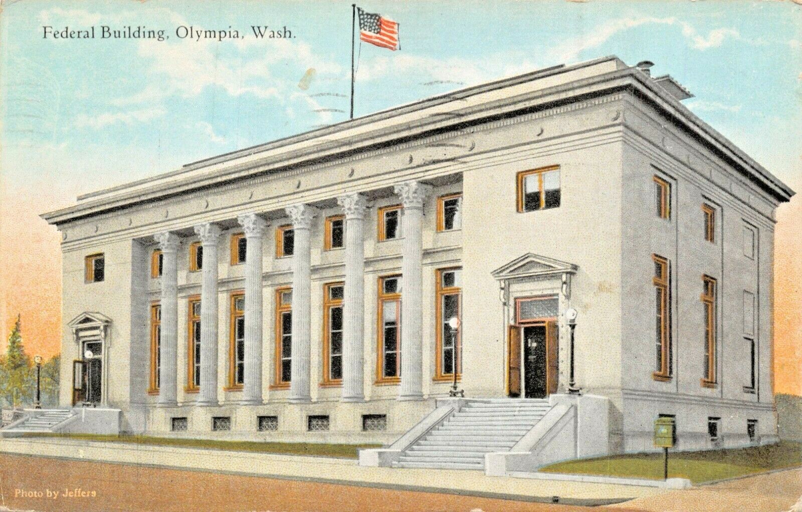 OLYMPIA WASHINGTON-FEDERAL BUILDING POSTCARD FROM CHAMBER OF COMMERCE ...