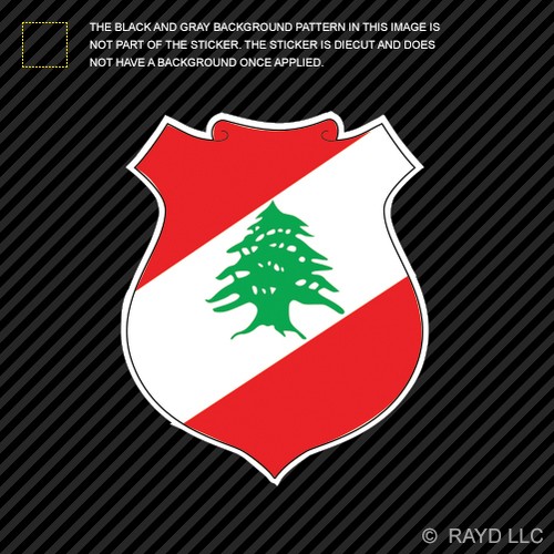 Lebanese Coat of Arms Sticker Decal Self Adhesive Vinyl Lebanon flag ...