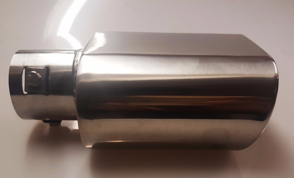STEEL SPORTS EXHAUST TRIM TIP MUFFLER CHROME TAIL CAR VAN 58MM ...