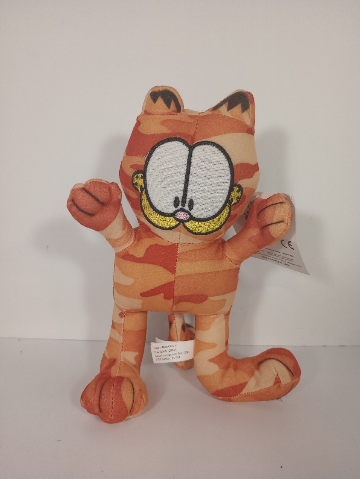 NWT 8" Garfield Orange Camo Print Plush Stuffed Animal Toy | eBay