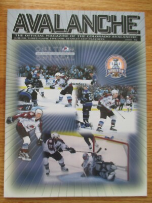 2001 Stanley Cup Conf Finals COLORADO AVALANCHE vs BLUES Game 5 Program BOURQUE | eBay