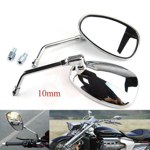 10mm Rear View Mirrors A Motorcross Motorcycle PIT Trail Dirt Quad Bike ...