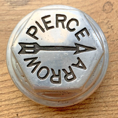 Antique Pierce Arrow Hub Nut Grease Cap Center Cover Brass Threaded ...