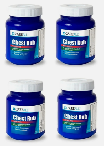 SET OF 4 CareAll Medicated Chest Rub 3.53 oz Cough Suppressant Topical ...