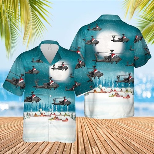 U.S Army Boeing Ah-64 Apache Christmas Hawaiian Shirt | eBay
