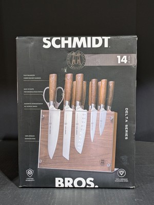 Schmidt Bros Cutlery 14pc Knife Block Set Delta - 100% German Stainless Steel | eBay