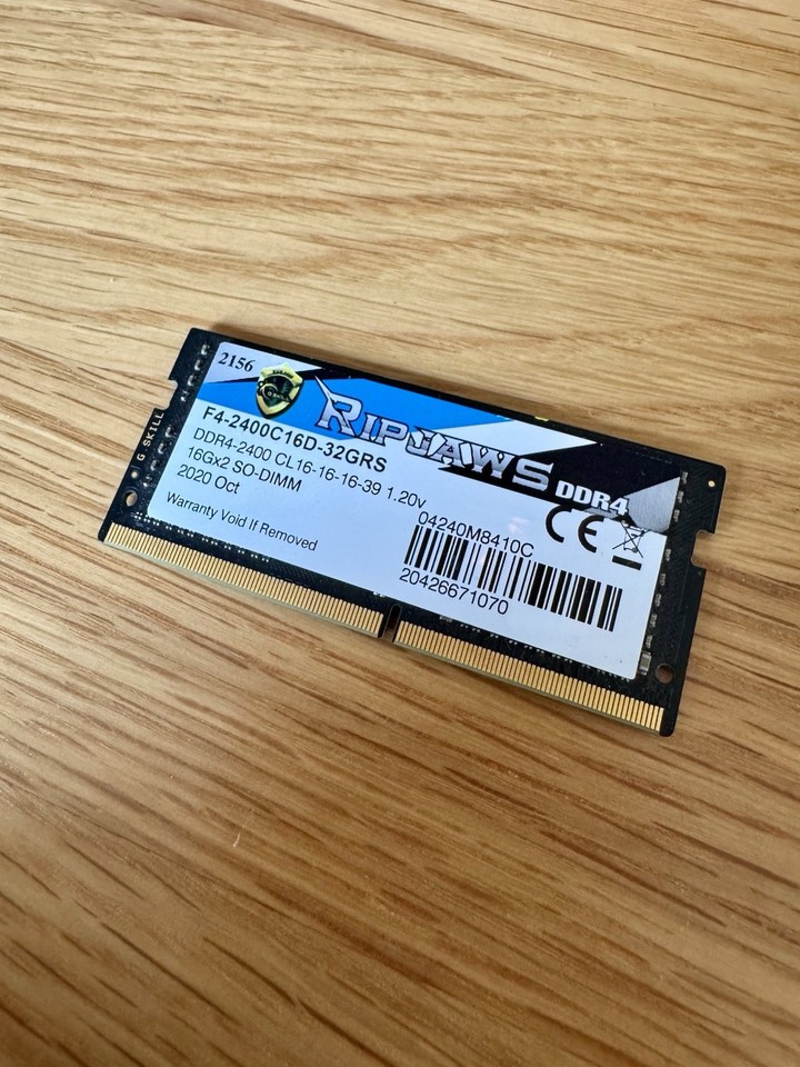 HALFKIT G.Skill Ripjaws DDR4-2400 SO-DIMM *ONE* 16GB Module - F4 ...