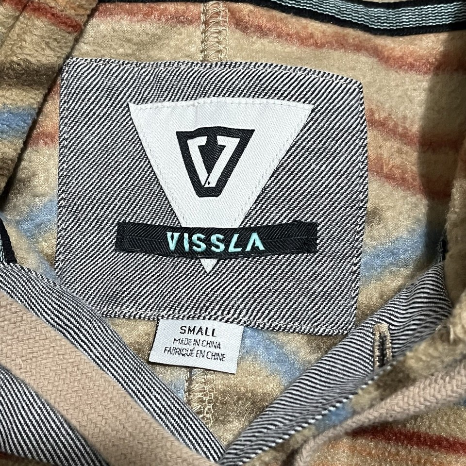 Vissla Multicolor Hoodie Men's S Aztec Southwestern Henley Cotton ...