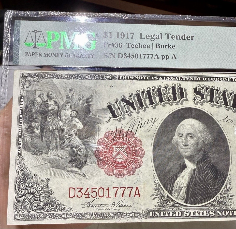 1917 $1 Legal Tender Large Note Fr. 36 PMG VF30 - Nice Eye Appeal | eBay