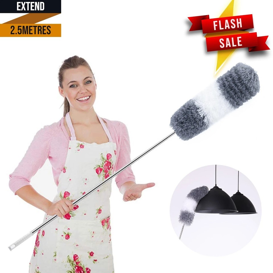 Extendable handle Feather Duster 250cm Long Telescopic Magic Static ...