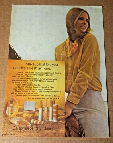 1968 print ad page - Clairol California Girl cosmetics CHERYL TIEGS ...