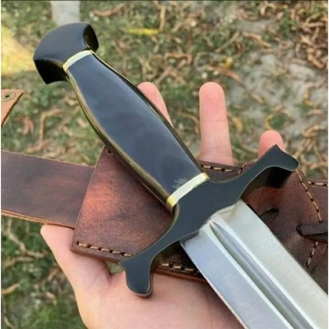 Dagger Knife Custom Handmade Double Edge Knife D2 Tool Steel Survival ...